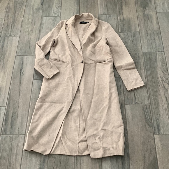 Zara | Jackets & Coats | Zara One Button Long Jacket | Poshmark